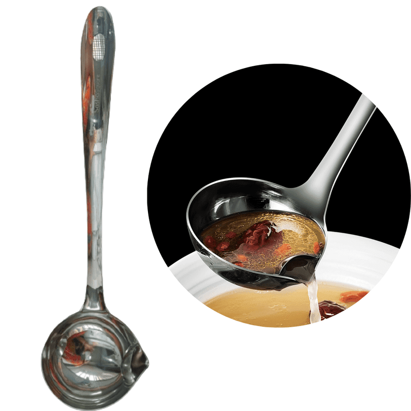 Sasha Square Staineless Steel Oil Separating Ladle Spoon Soup Serving ...