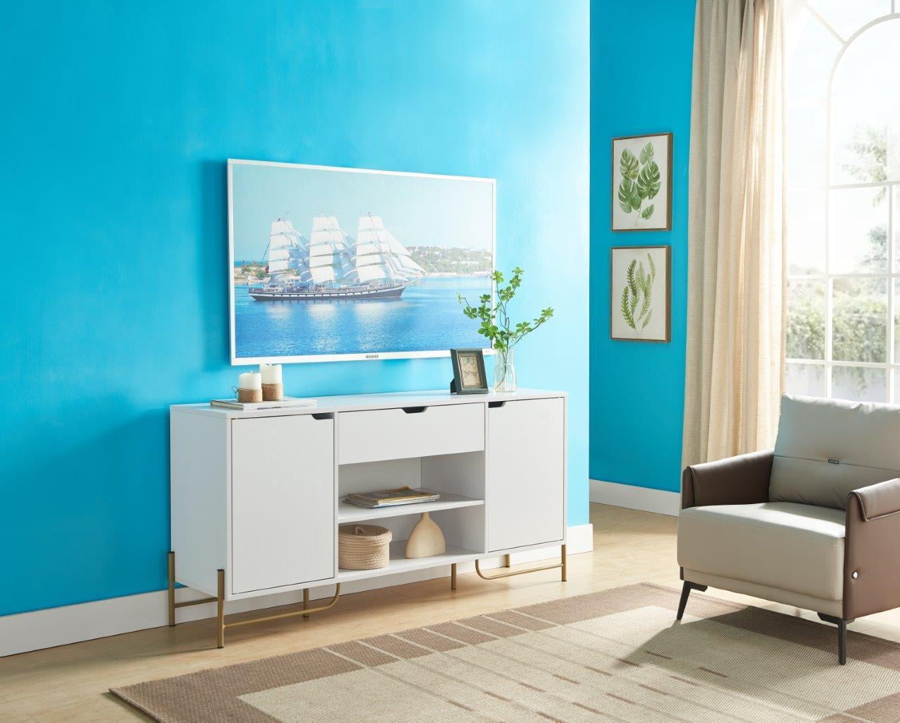 Sasha TV Stand - White - Walmart.com
