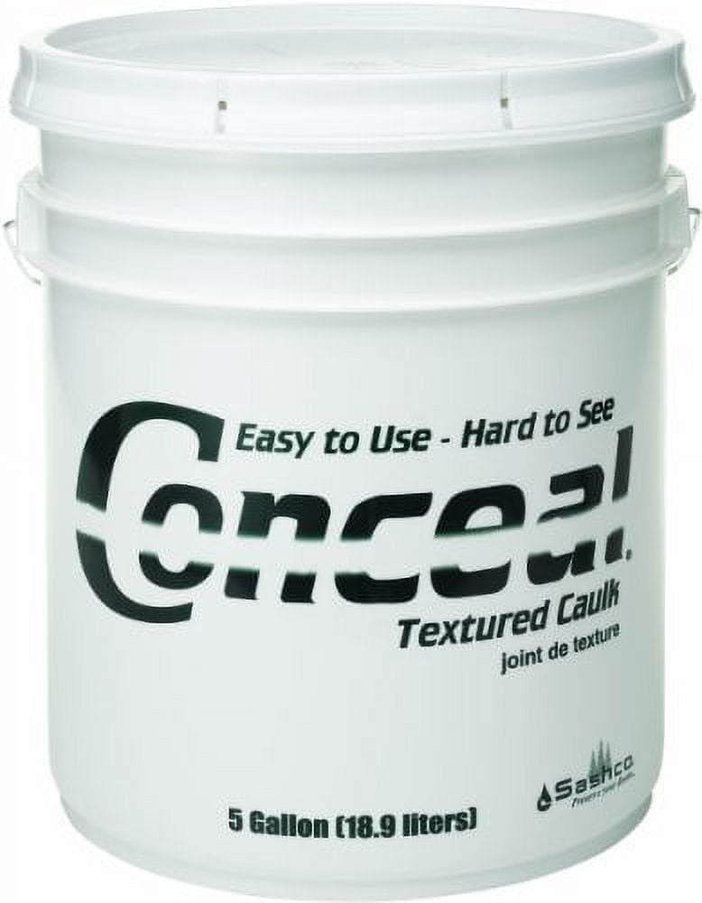 Sashco 46065 Conceal Acrylic Latex Textured Caulk, 5-Gallon Pail ...