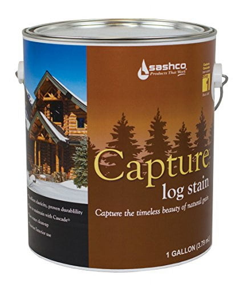 Sashco Cap-P-HN Hazelnut Cap-P Capture Log Stain, 1 gal Can - Walmart.com