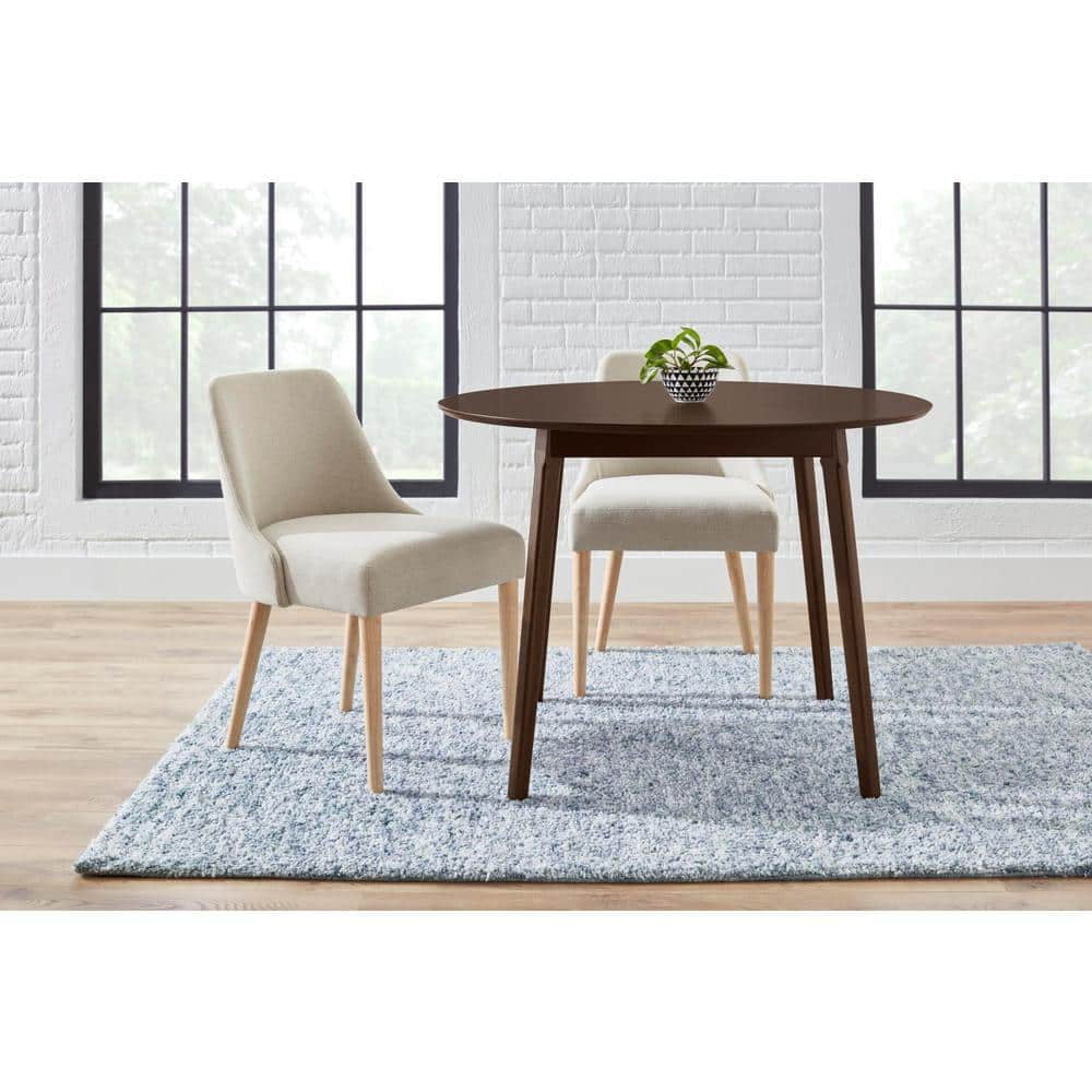 Saskia Sable Brown Wood Round Dining Table for 4 (42 in. L x 30 in. H ...