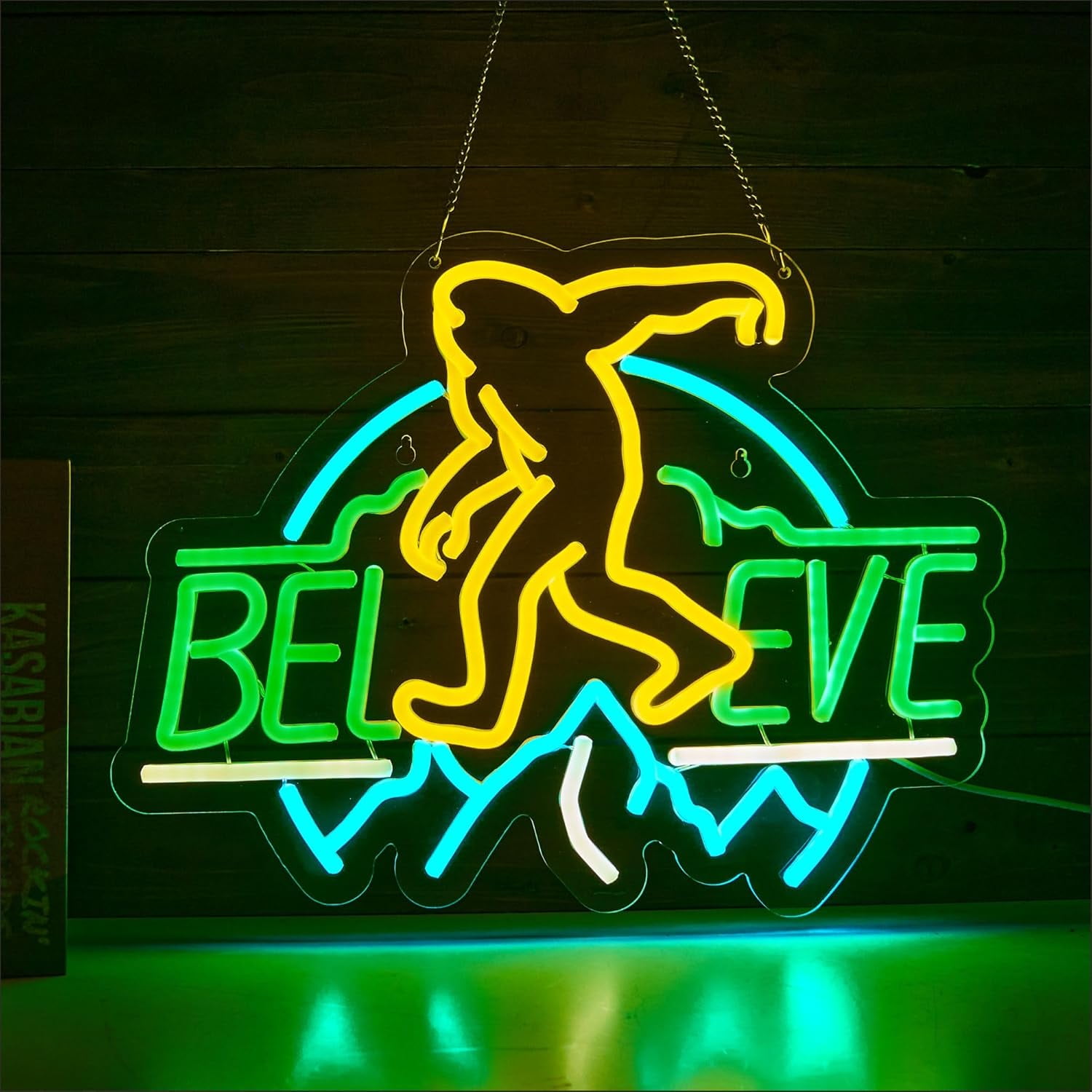 Sasquatch Believe Neon Sign for Wall Decor, Bigfoot Neon Signs LED ...