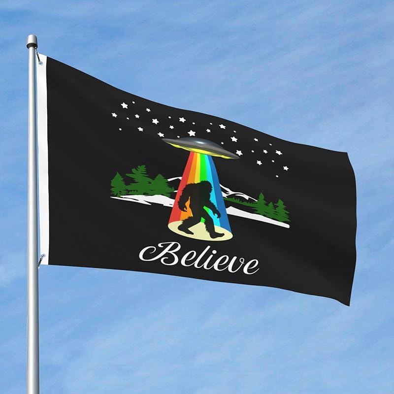 Sasquatch Bigfoot Flag 2x3 Ft Outdoor Flag Double-Sided Print Garden ...