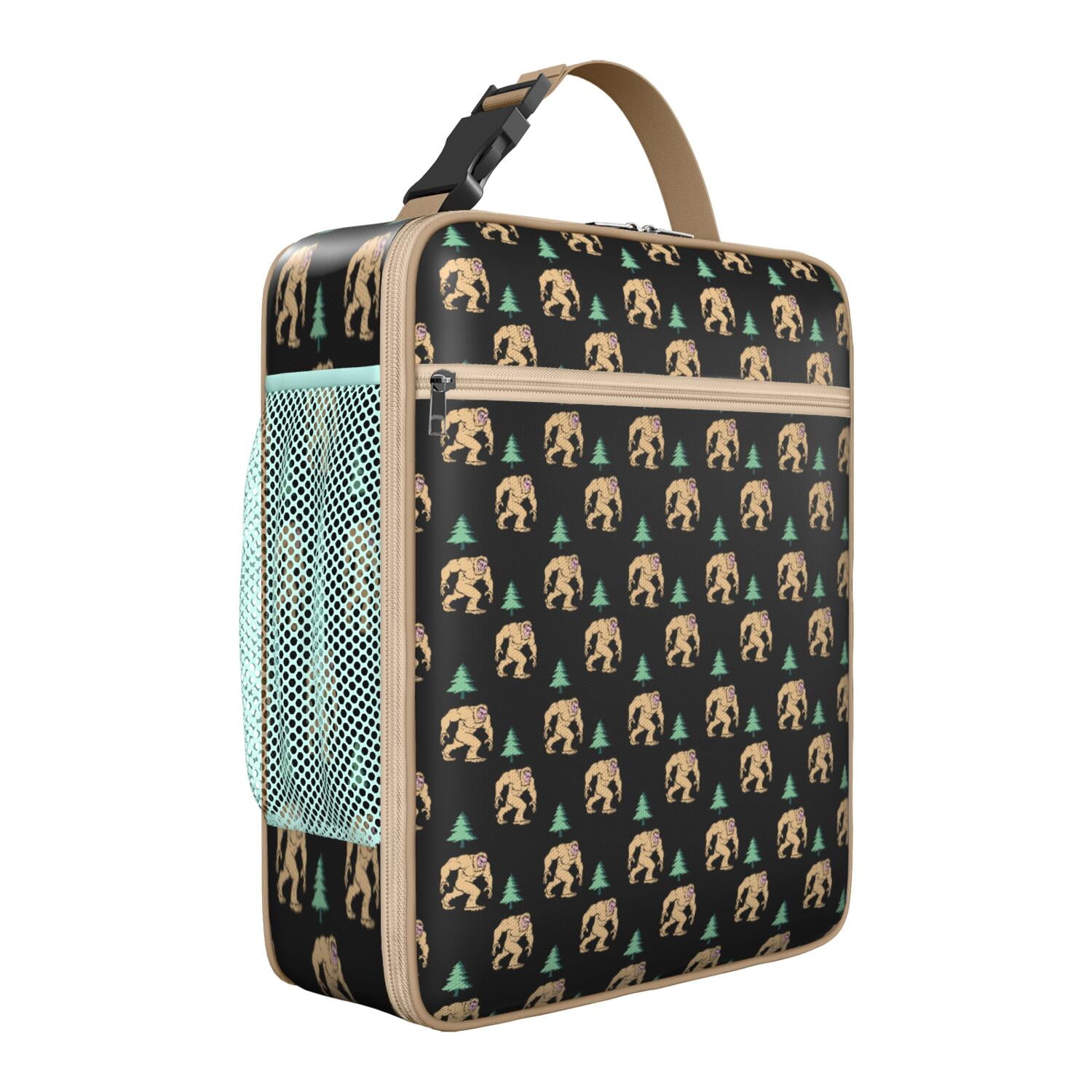 Sasquatch and Bigfoot Footprint Design Lunch Box Tote, Funny Outdoors ...