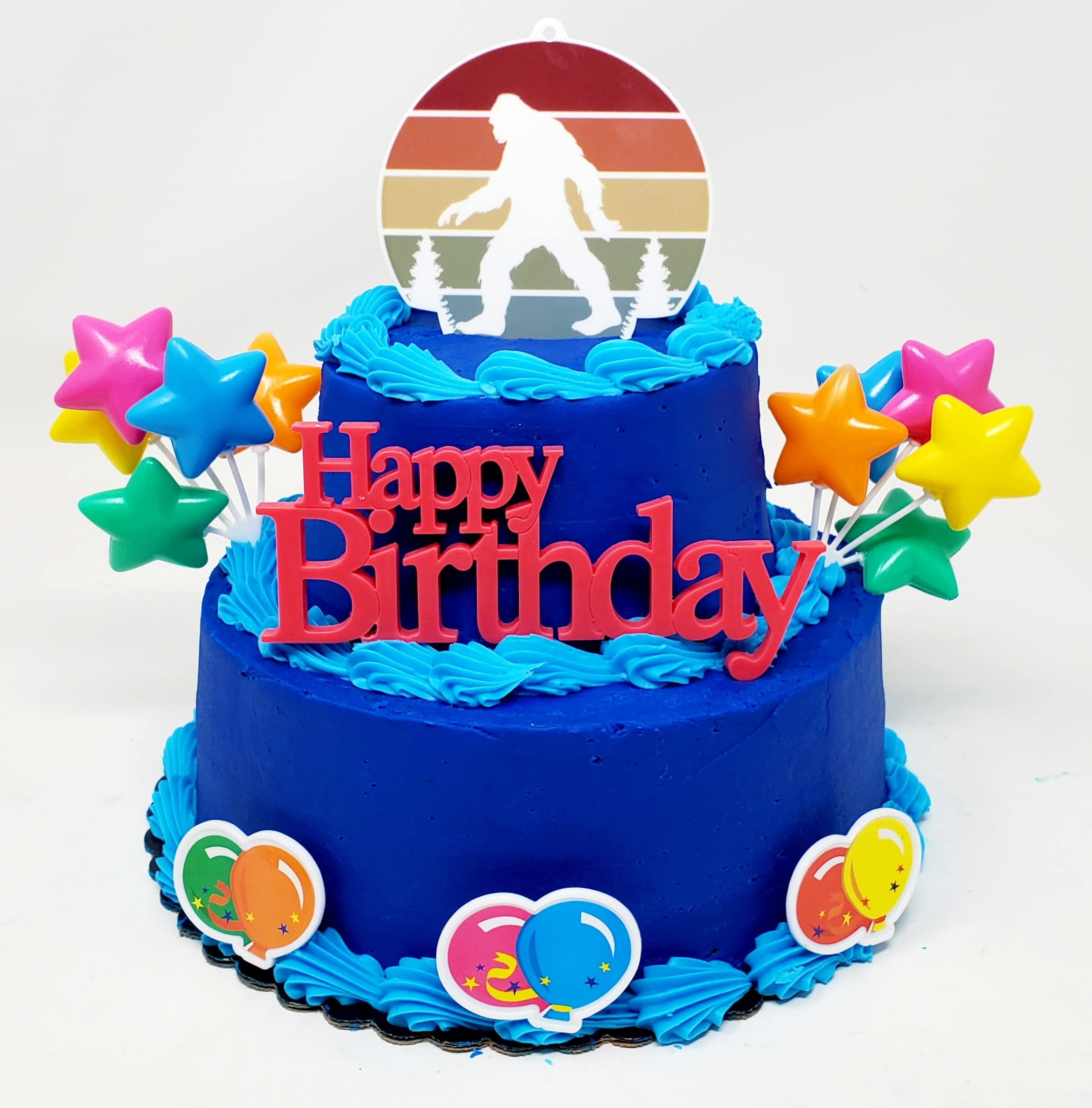 Sasquatch Bigfoot Themed 7 Piece Birthday RST1 Cake Topper Set (Unique ...