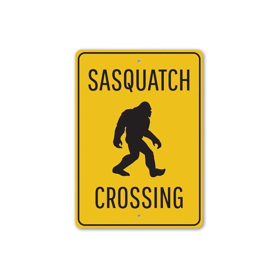 Sasquatch Crossing Bigfoot Campsite Warning Sign Camping Outdoor Metal ...