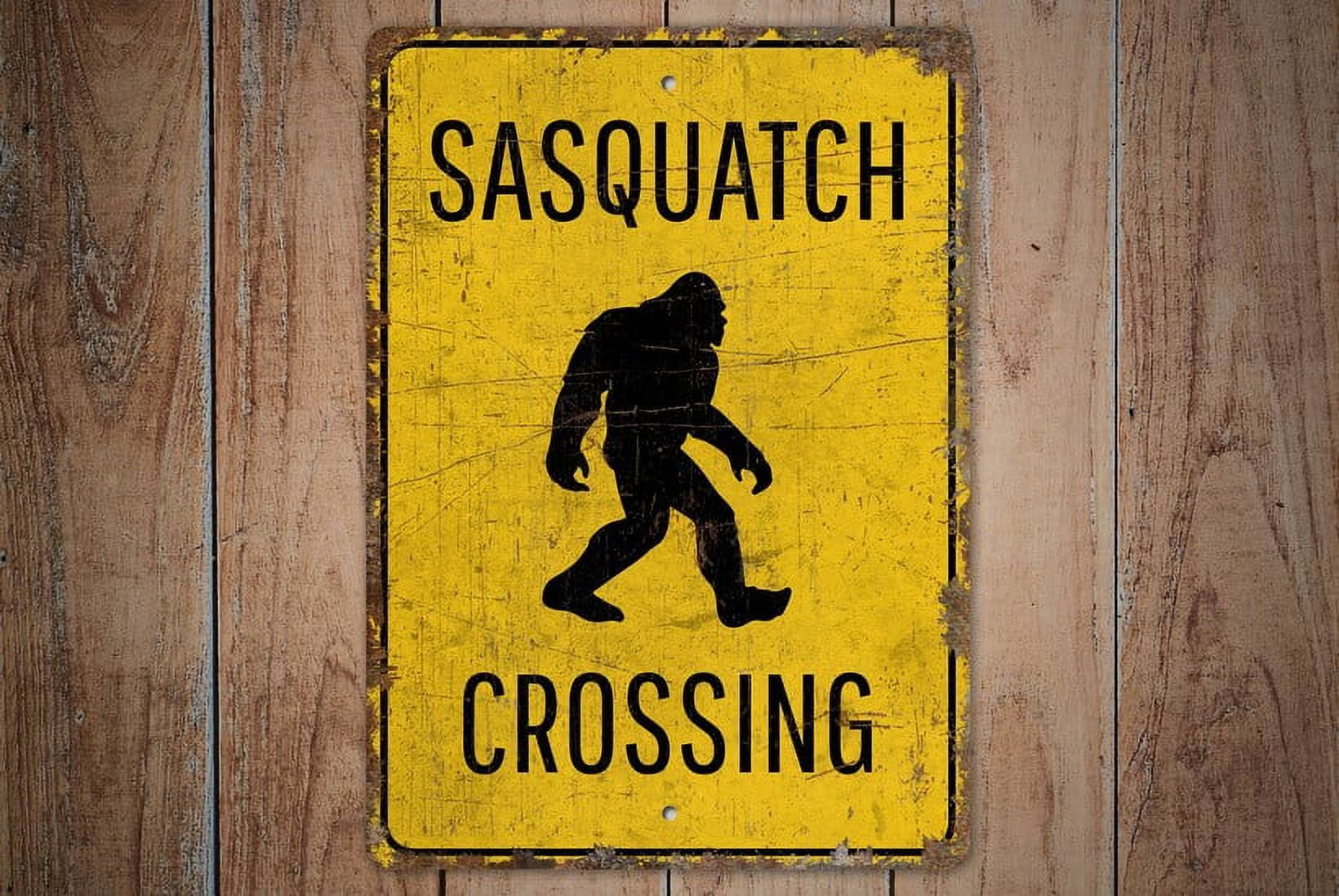 Sasquatch Crossing Sasquatch Crossing Sign Sasquatch Warning Sasquatch ...