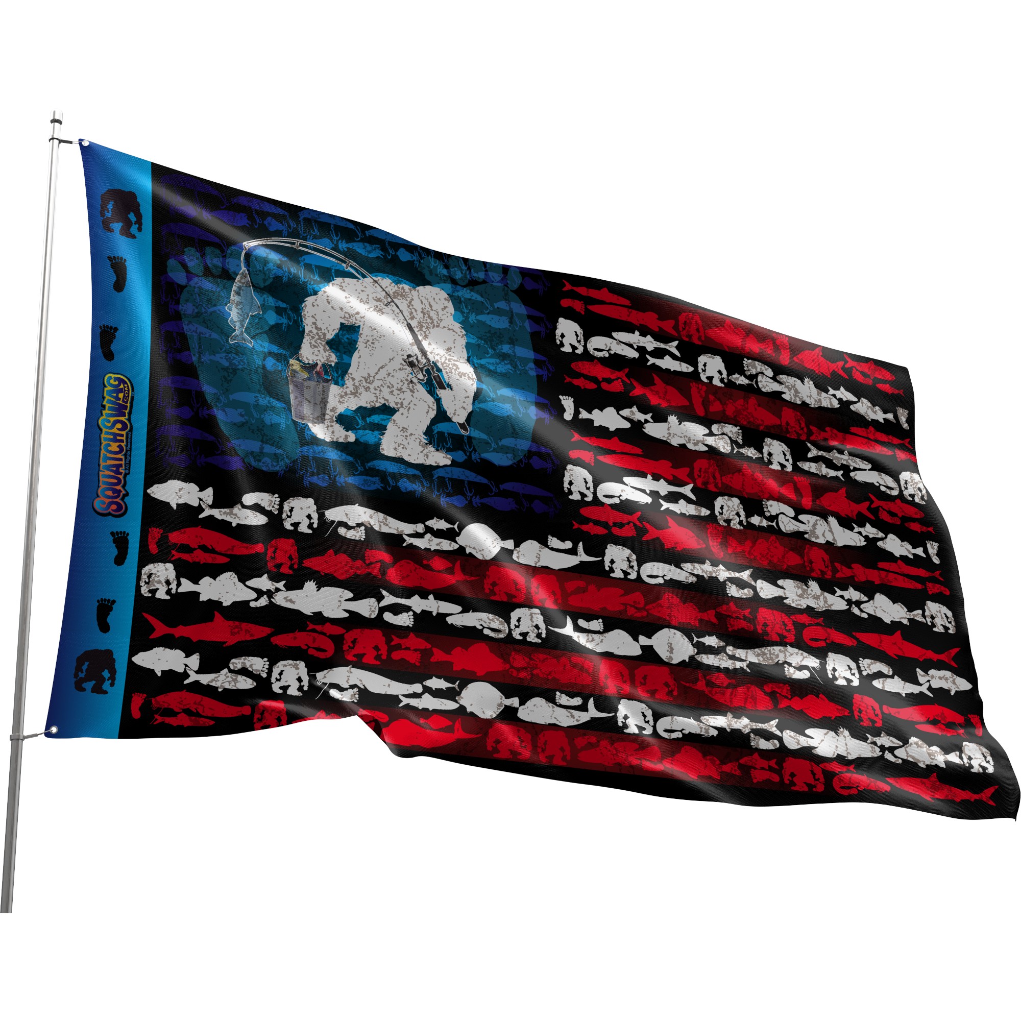 Sasquatch Flag - Durable and Weather Resistant Fishing Flags, Vibrant ...