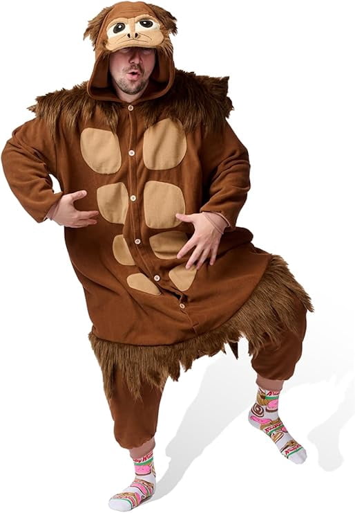 Sasquatch Kigurumi Unisex Adult Onesie Pajamas Animal One Piece Costume ...