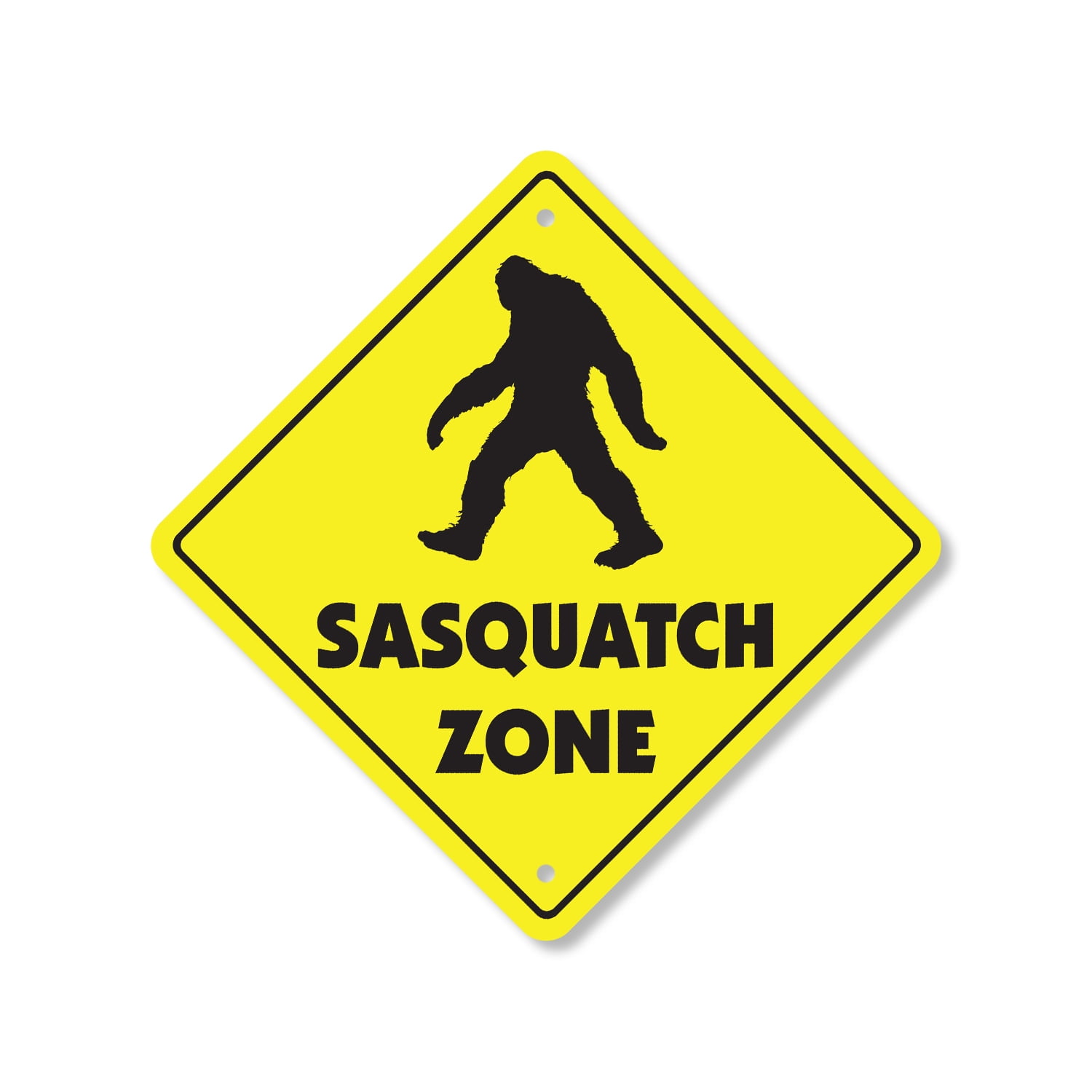 Sasquatch Plastic Crossing Sign - 10 Inch X 10 Inch Xing Sign Gift Myth ...