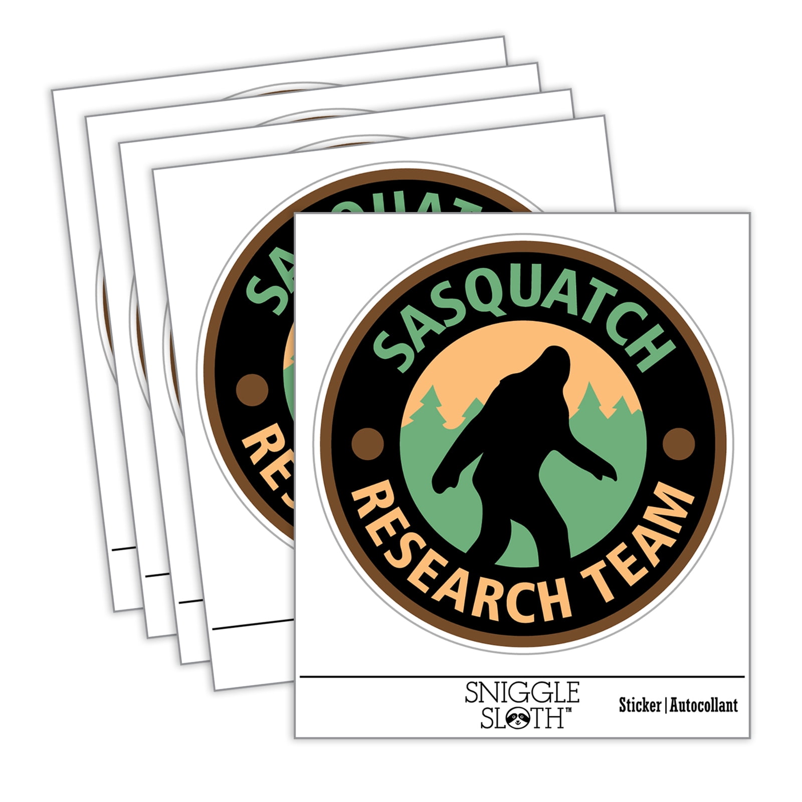 Sasquatch Research Team Bigfoot Cryptid Car Window Bumper Water Bottle ...