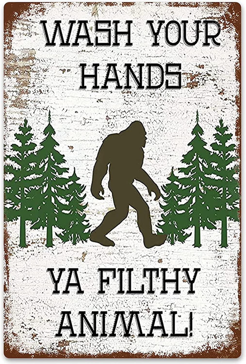 Sasquatch Signs Metal Bigfoot Poster Retro Signs Vintage Room Decor ...