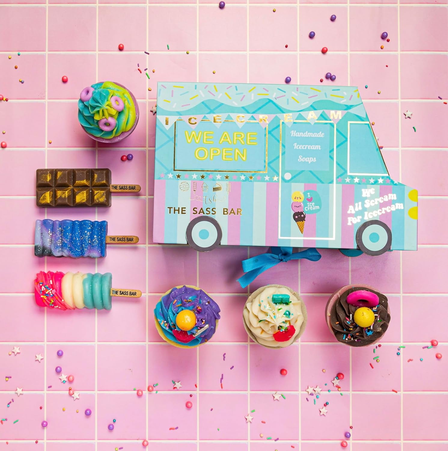 The Sass Bar Handmade Soaps IceCream Truck Gift Box Funfetti Ice Cream ...