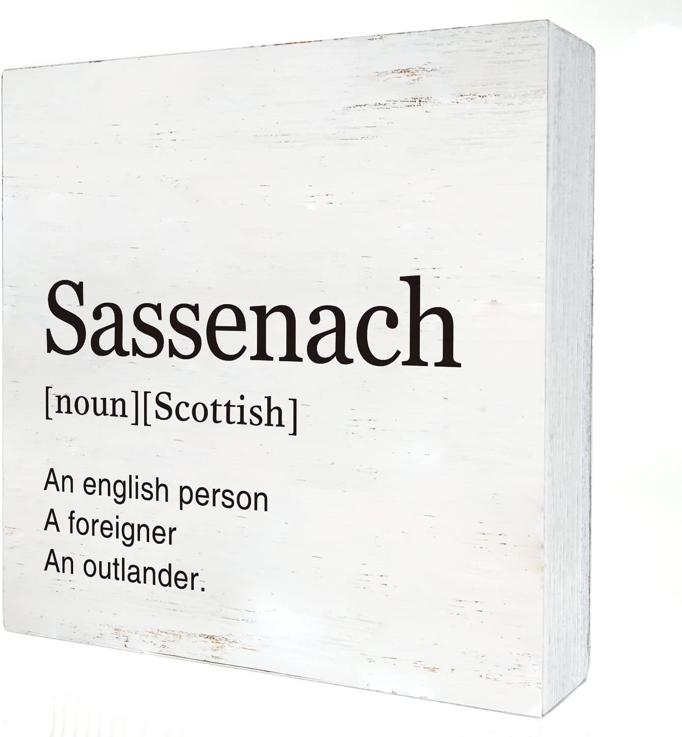 Sassenach Definition Wood Box Sign Home Office Decor Modern Scottish ...