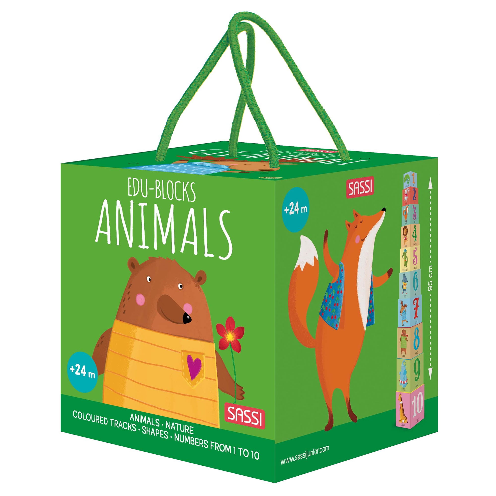 Sassi: Edu-Blocks - Animals - 10 Stacking Cubes & Booklet Set, Nature ...