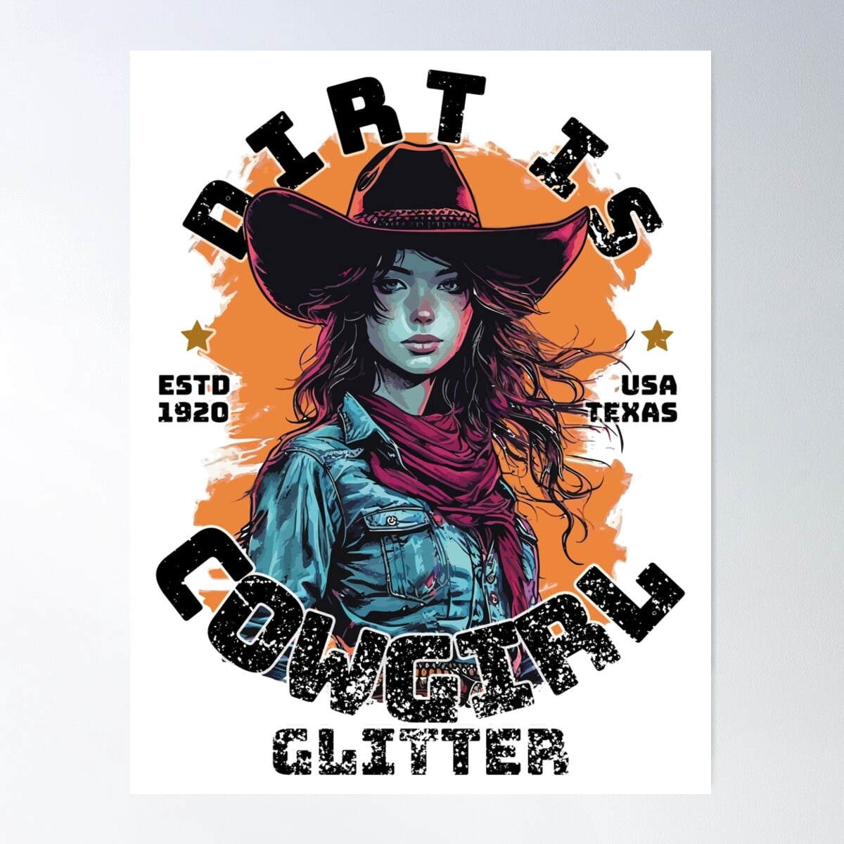 Sassy Cowgirl Poster, 8x12 UNFRAMED - Walmart.com