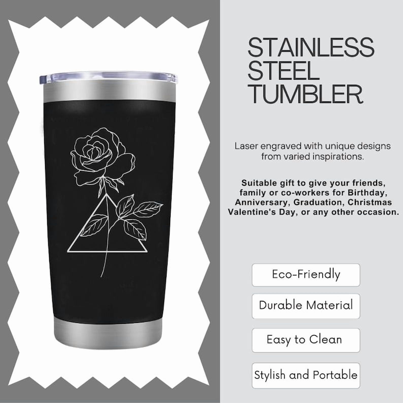 Sassy Cups Floral Tumbler With Lid Triangular Design Minimal| Double ...