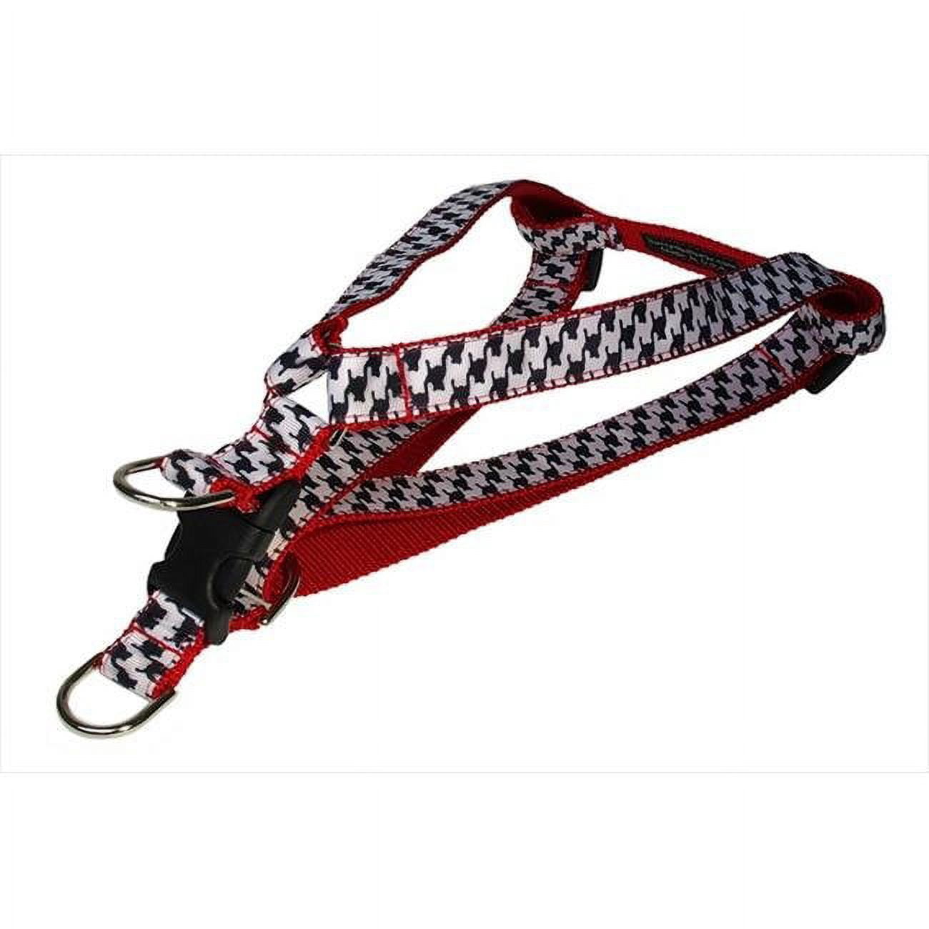 Sassy Dog Wear HERRINGBONE-WHITE-BLK.3-H Houndstooth Dog Harness- Black ...