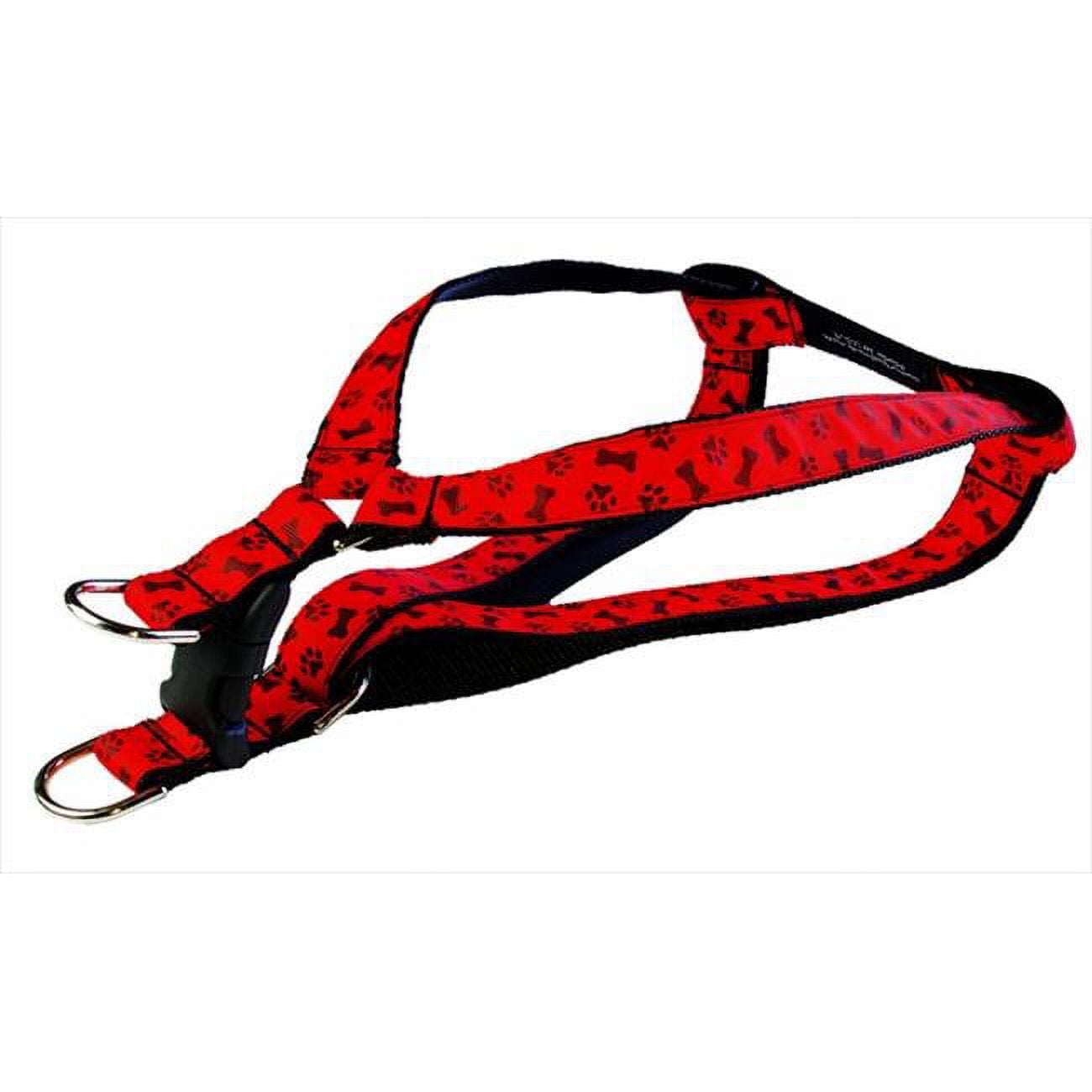 Sassy Dog Wear PAWS-BONES-POPPY2-H Paws & Bones-Poppy Dog Harness- Red ...