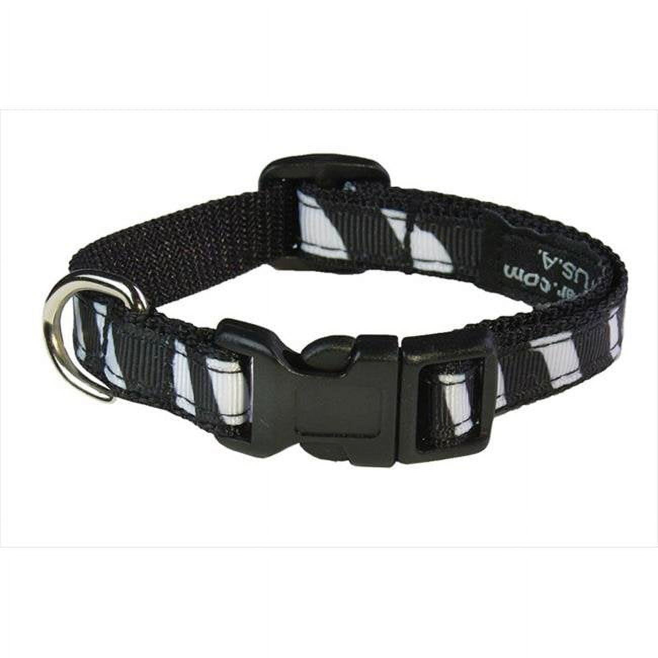 Sassy Dog Wear ZEBRA-WHITE-BLK.1-C Zebra Dog Collar- Black & White ...