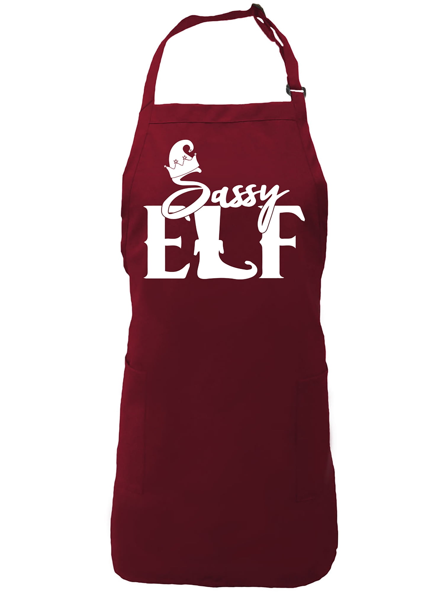 Sassy Elf Apron with 2 patch pockets - Walmart.com