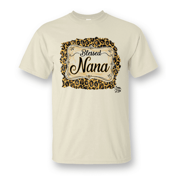 Sassy Frass Blessed Nana Leopard Front Print Bright Girlie T Shirt ...