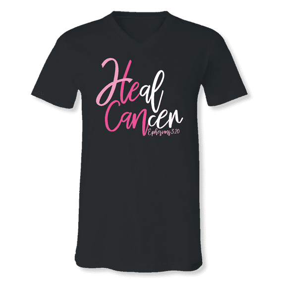 Sassy Frass Heal Cancer Canvas V-neck T-Shirt - Walmart.com