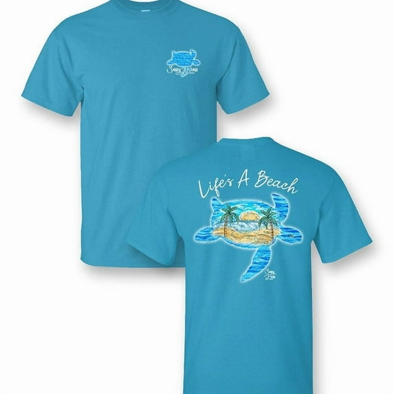 Sassy Frass Lifes a Beach Turtle T-Shirt - Walmart.com