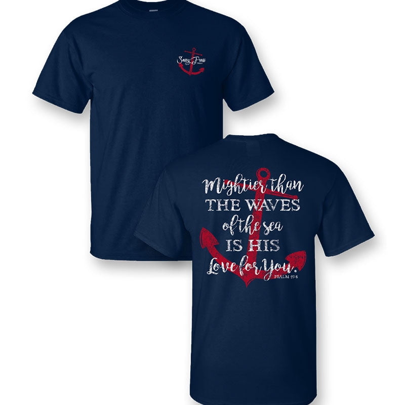 Sassy Frass Preppy Anchor Faith T-Shirt - Walmart.com