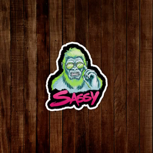 Sassy Gorilla Sticker - 80S Neon Wild Animal Vinyl Decalphone Decal ...