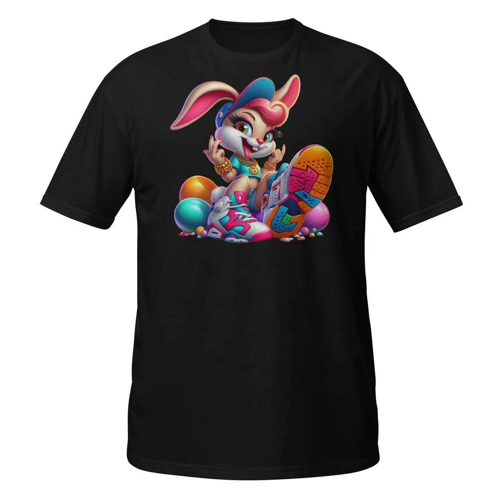 Sassy Holiday Bunny Girl Hip Hop Rabbit Rock On Hand Sign Unisex T ...