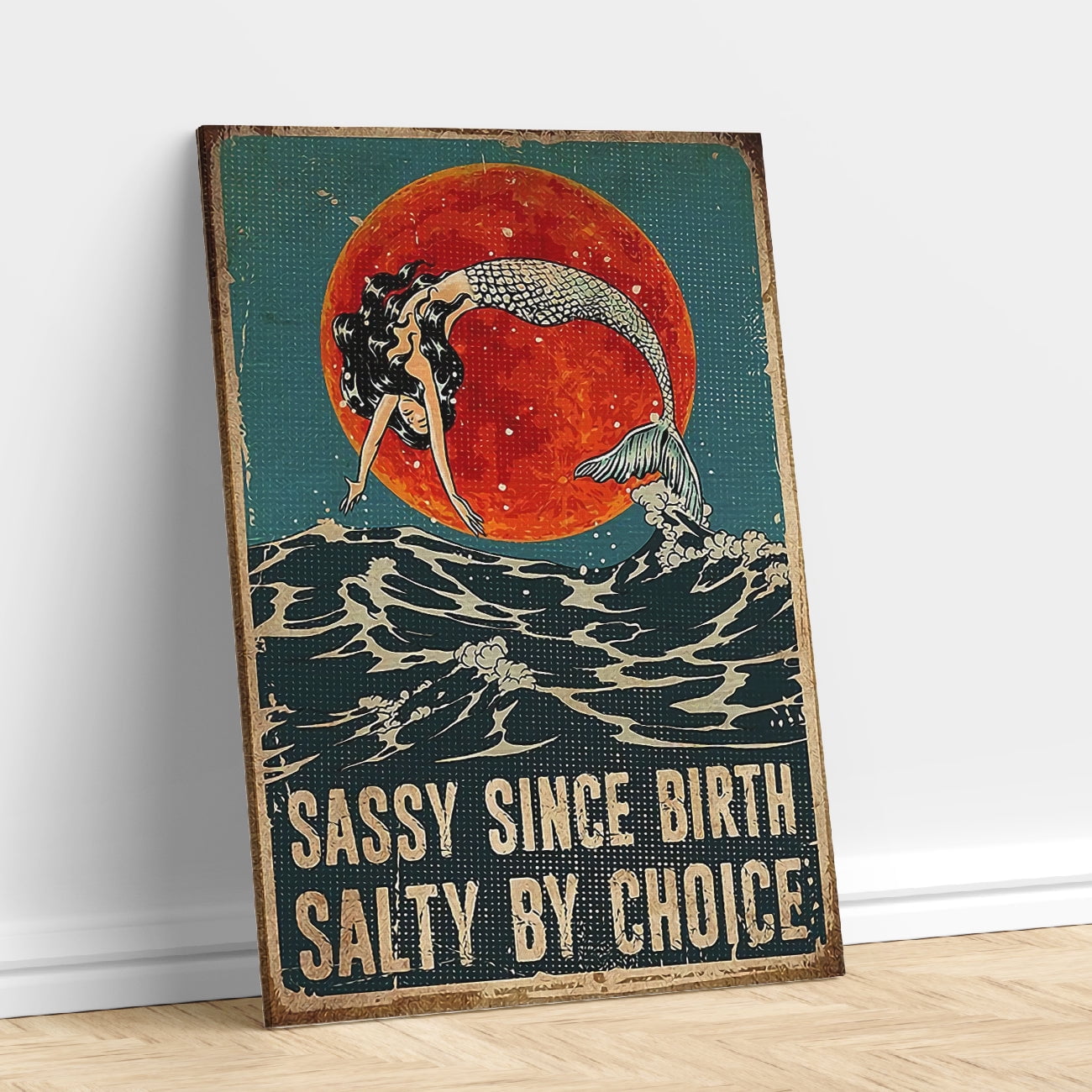 Sassy Since Birth Salty By Choice Funny Mermaid Girl Poster 11 x 17 ...
