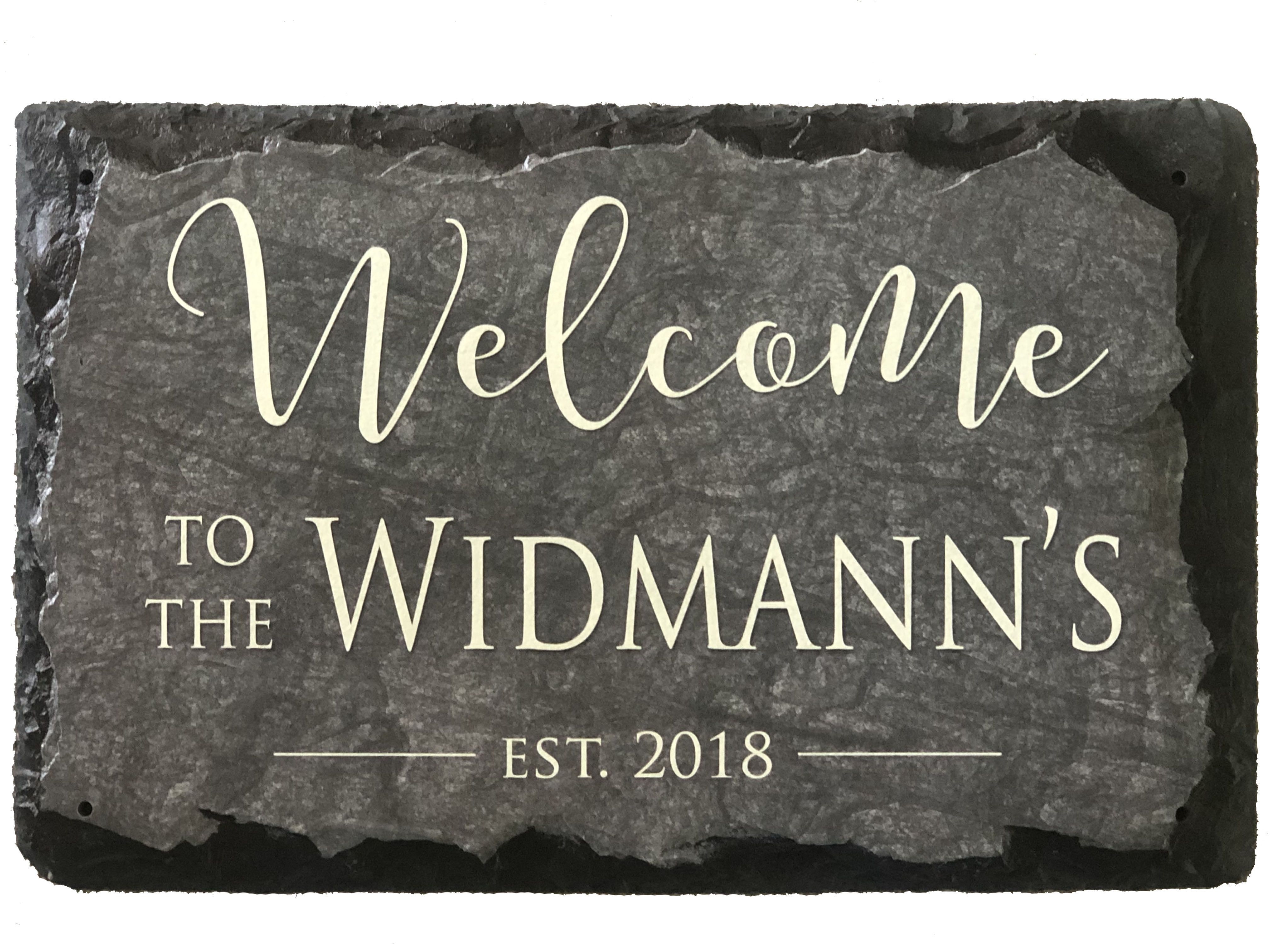 Sassy Squirrel Beautifully Handcrafted Slate Home Welcome Plaque (12"x8 ...