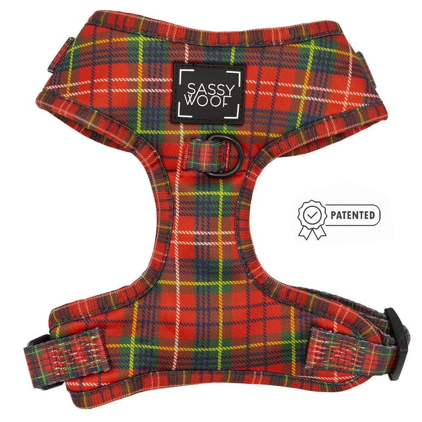 Sassy Woof Dog Adjustable Harness - Deck the Paws - XS Custom Printed ...