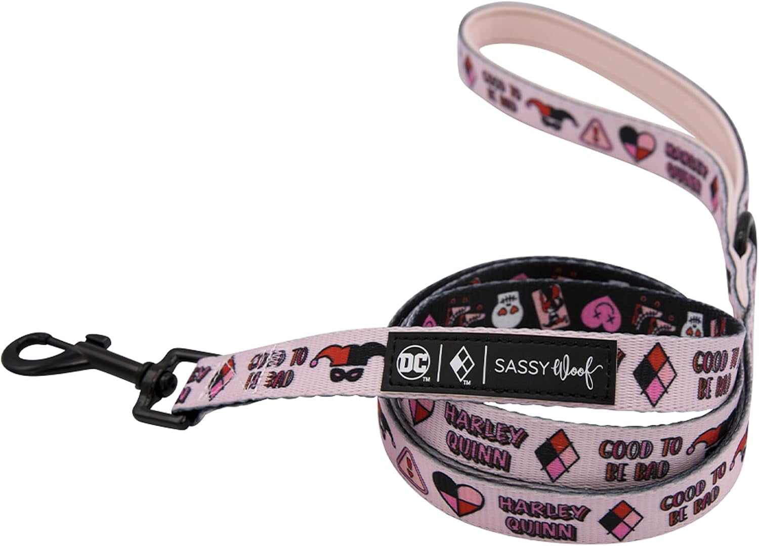 Sassy Woof Harley Quinn™ Dog Leash 60-Inch with Patented Design and ...
