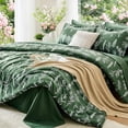 Sasttie Queen Comforter Set 7 Pieces, Sage Green Bed in a Bag Queen ...
