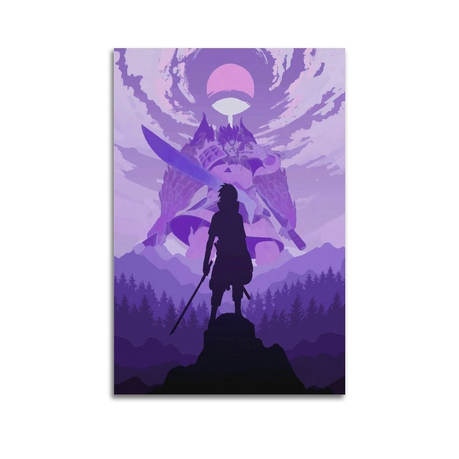 Sasuke Uchiha Naruto Painting Vintage Poster Picture Print Wall Art ...