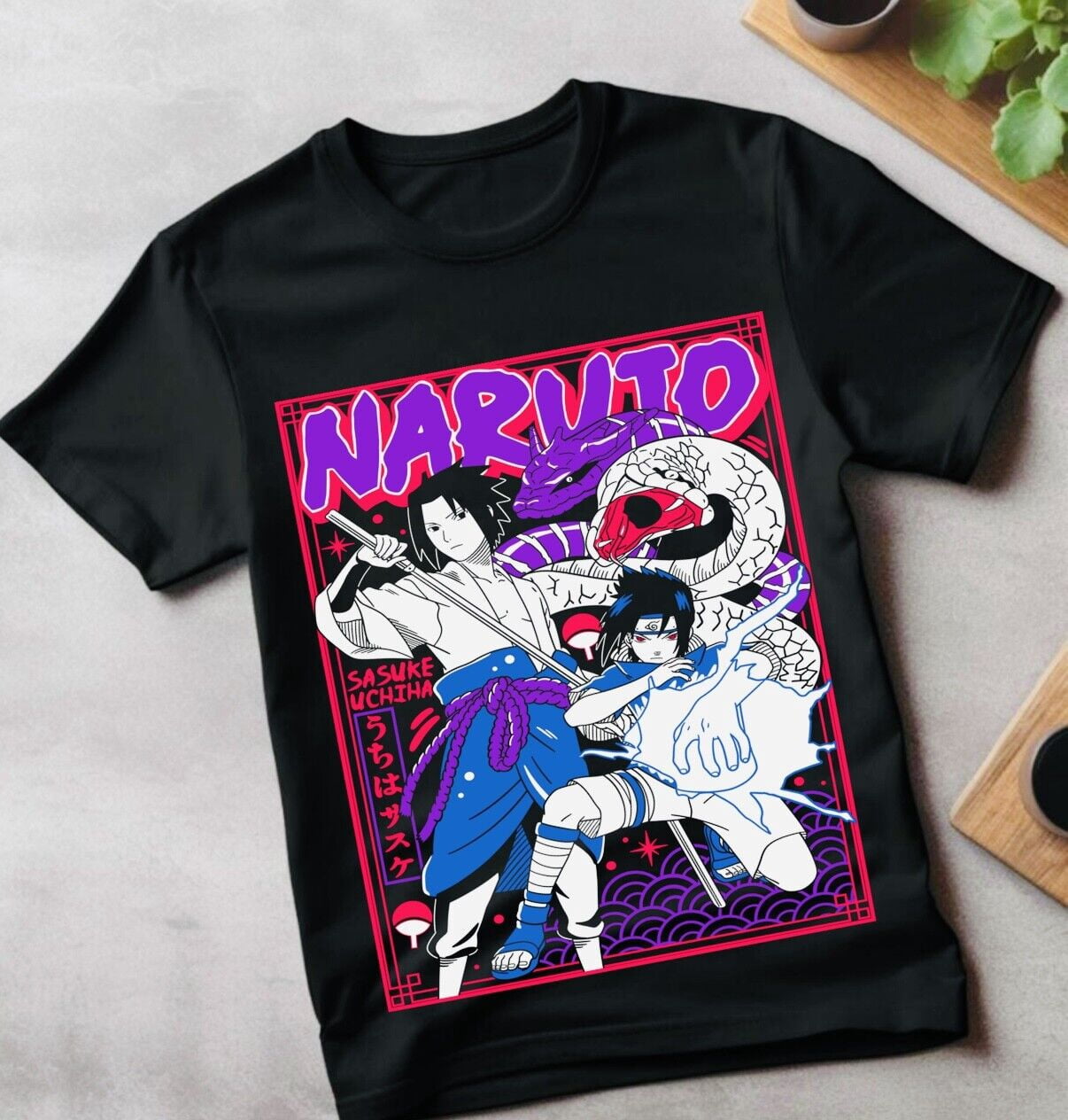 Sasuke Uchiha T-Shirt Naruto Jiraya Hinata Itachi Anime Horror Shirt ...