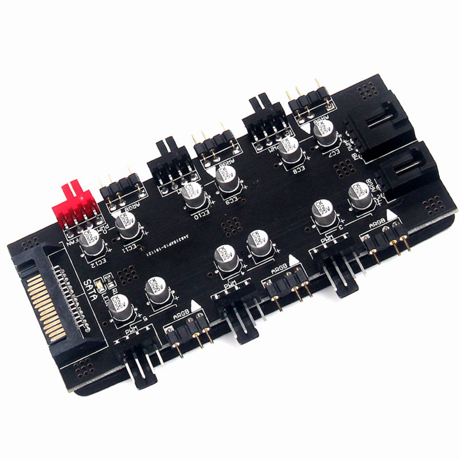 Sata Fan Splitter Hub Simultaneously Connect and Control 6 4-Pin Fans ...