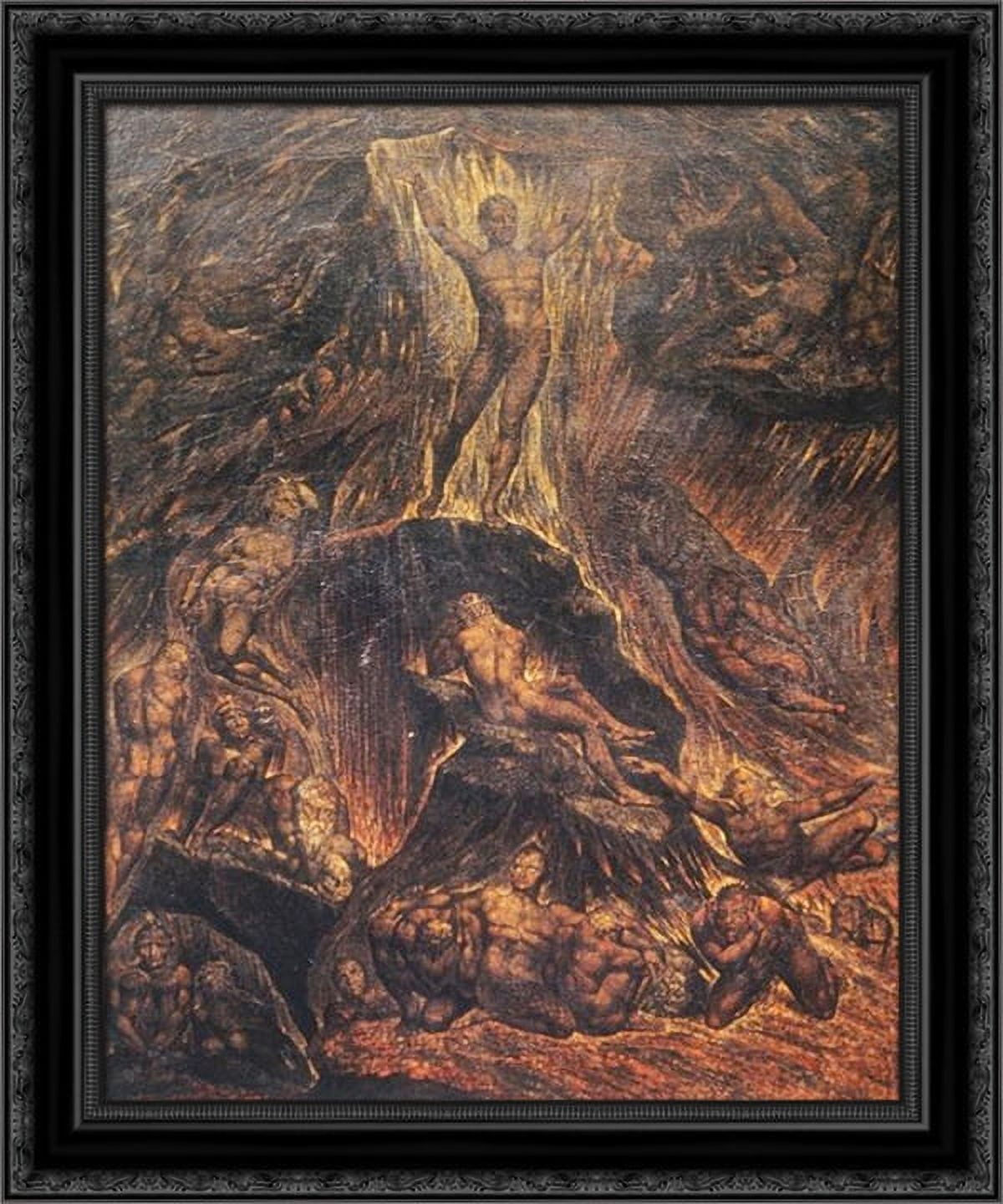 Satan Calling Up his Legions 20x24 Black Ornate Wood Framed Canvas Art ...