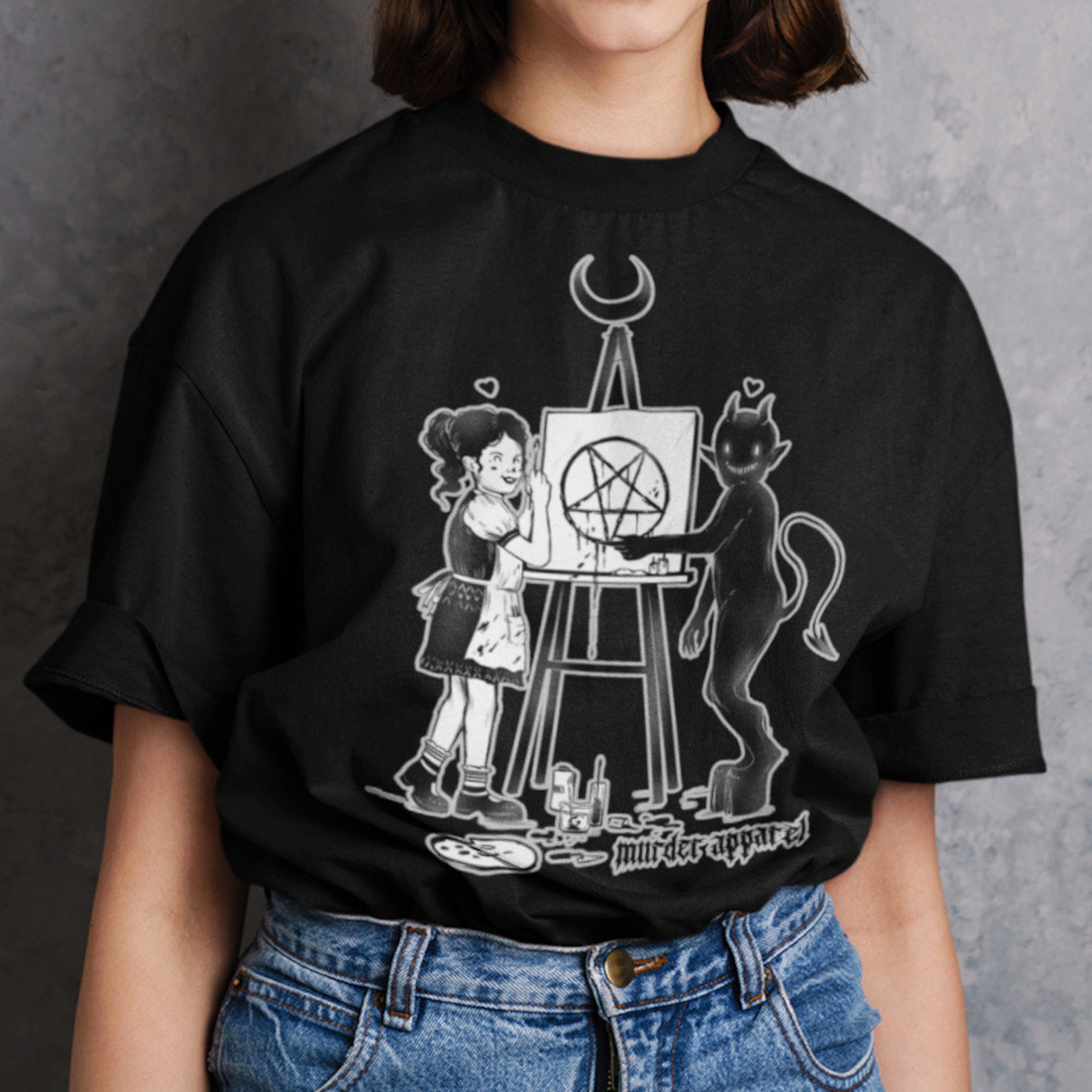 Satan Paint Night 666 Occult T-Shirt - Walmart.com