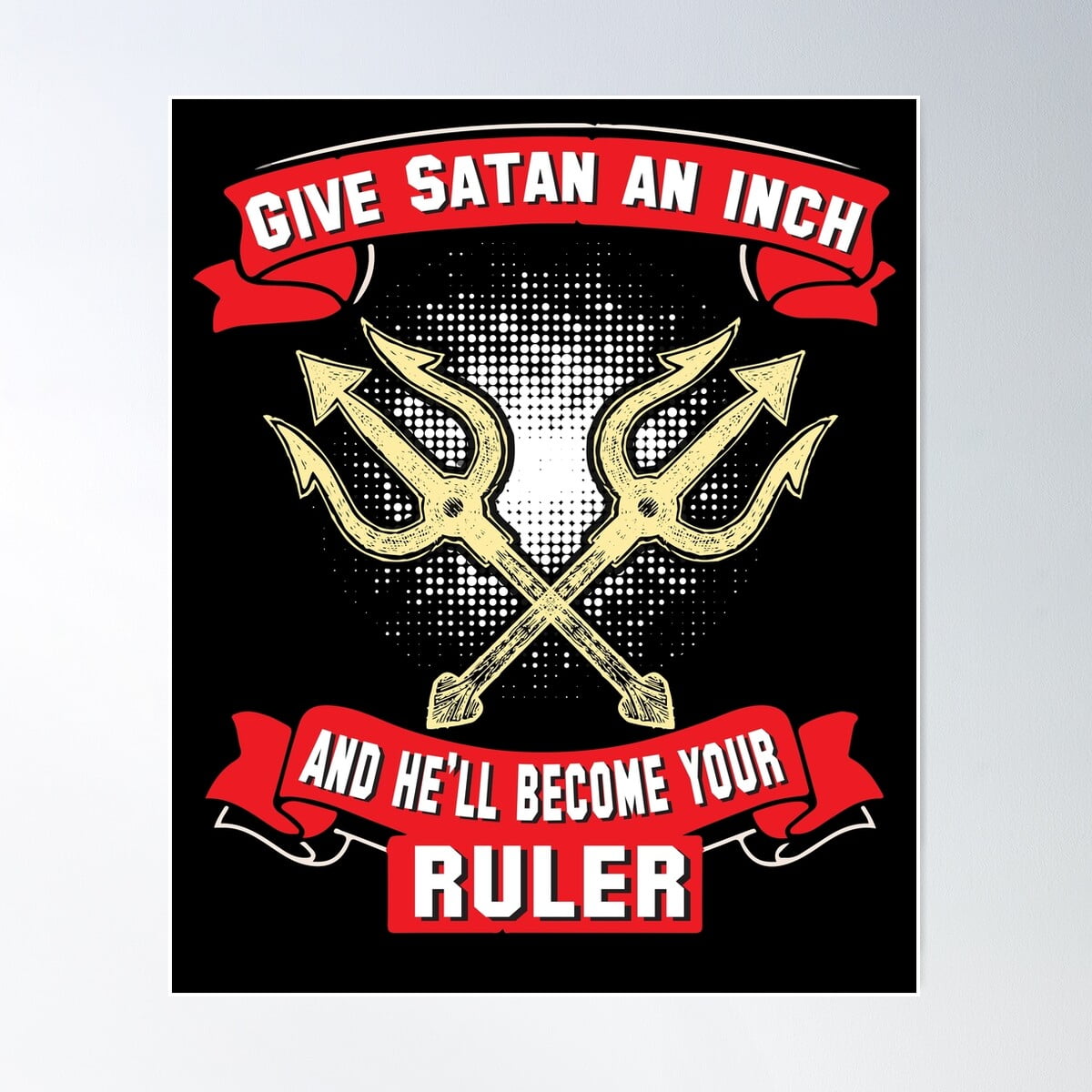 Satan Ruler. Blessed Savior Design To Celebrate Christ Poster Wall Art ...