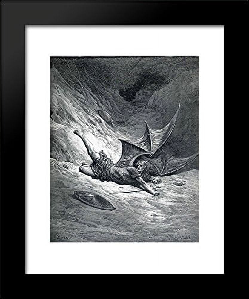 Satan Shown as the Fallen Angel after Having Been Smitten 20x24 Framed ...