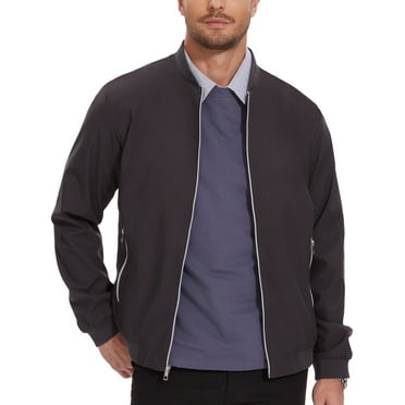 Wyobmus Men's Zip Up Jacket Flip Collar Lightweight Casual Stylish ...