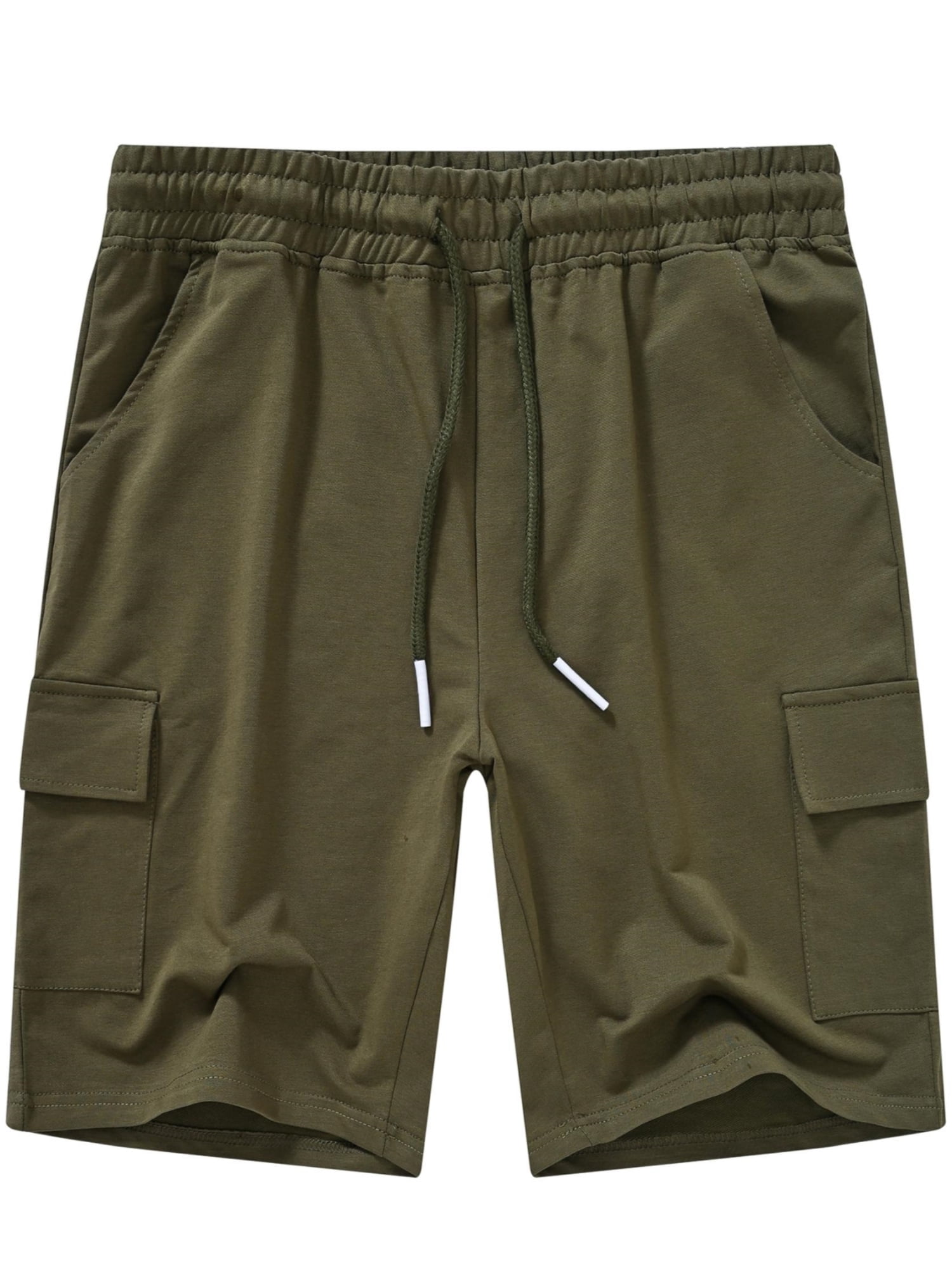 Satankud Men's Cargo Shorts, Drawstring, Elastic Waist, 5 Pockets ...