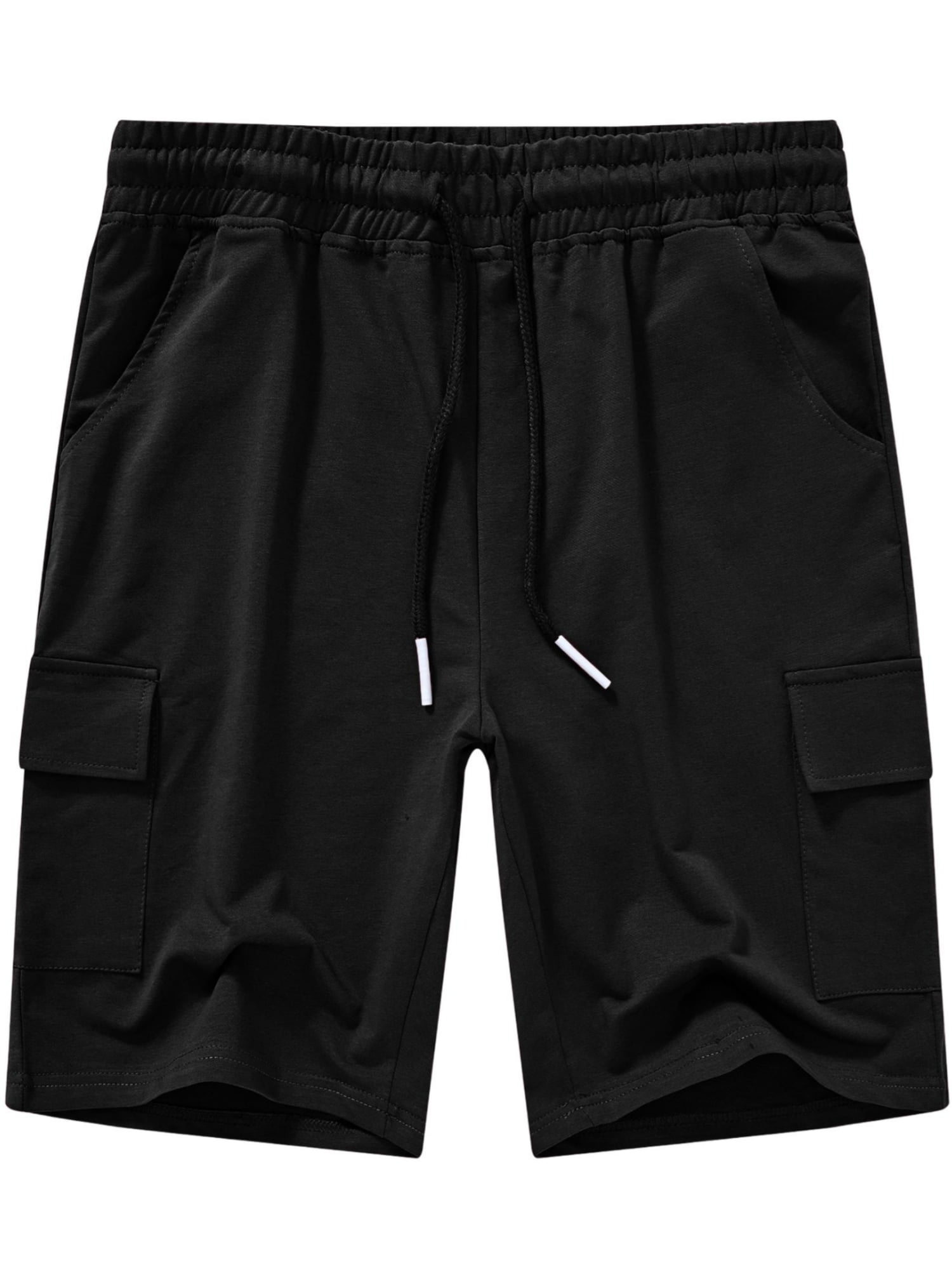 Satankud Mens Casual Cargo Shorts Drawstring Elastic Waist 5