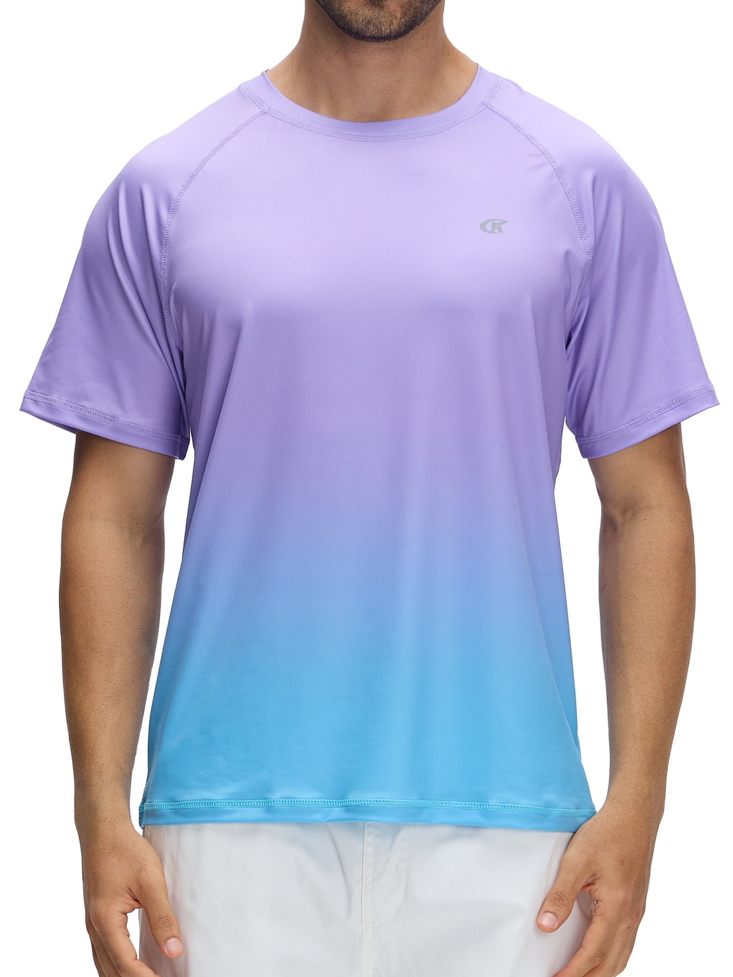 Satankud Men's Swim Shirts Rash Guard UPF 50+ UV Sun Protection T-Shirt ...