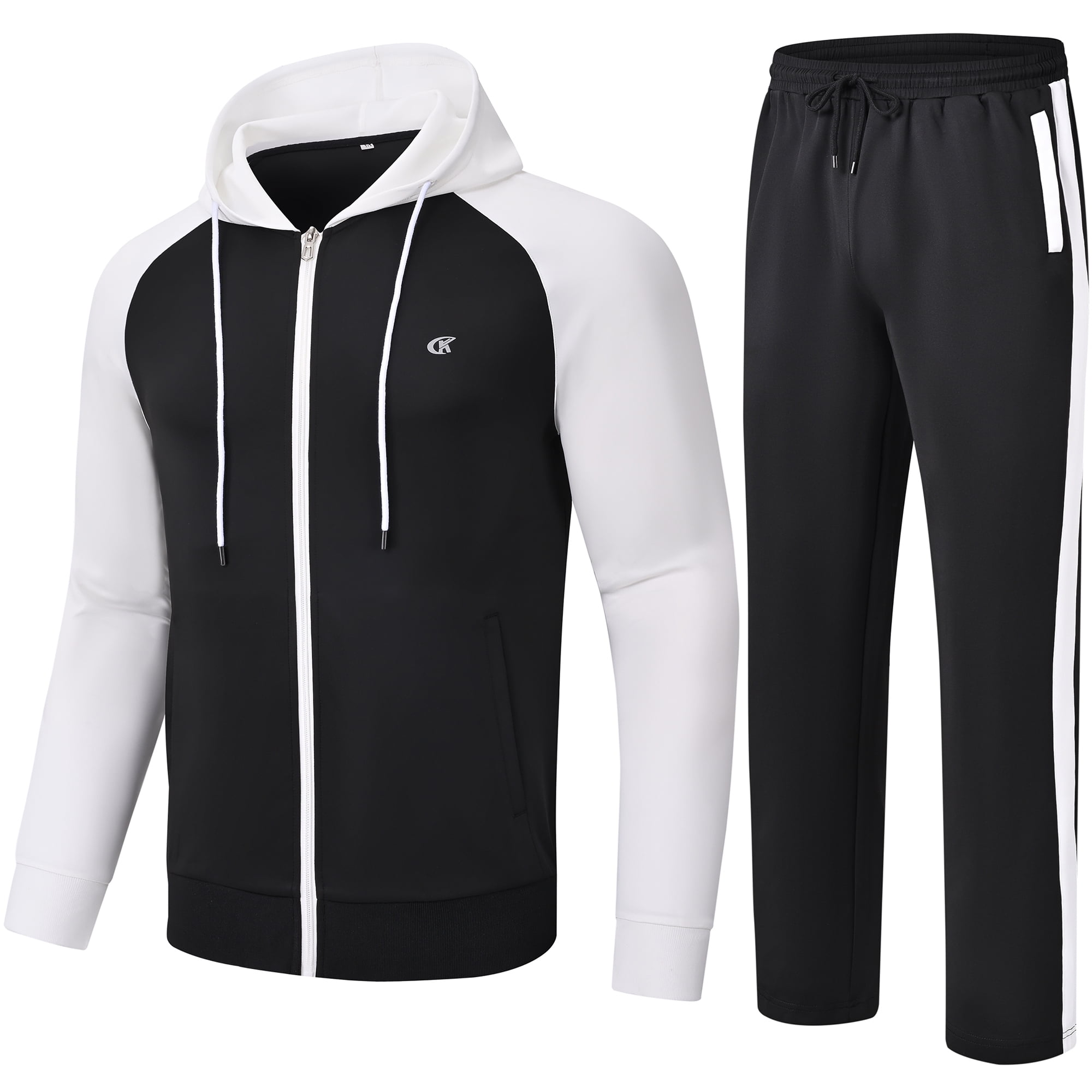 Satankud Men's Tracksuits 2 Pieces Set Long Sleeve Causal Full Zip ...