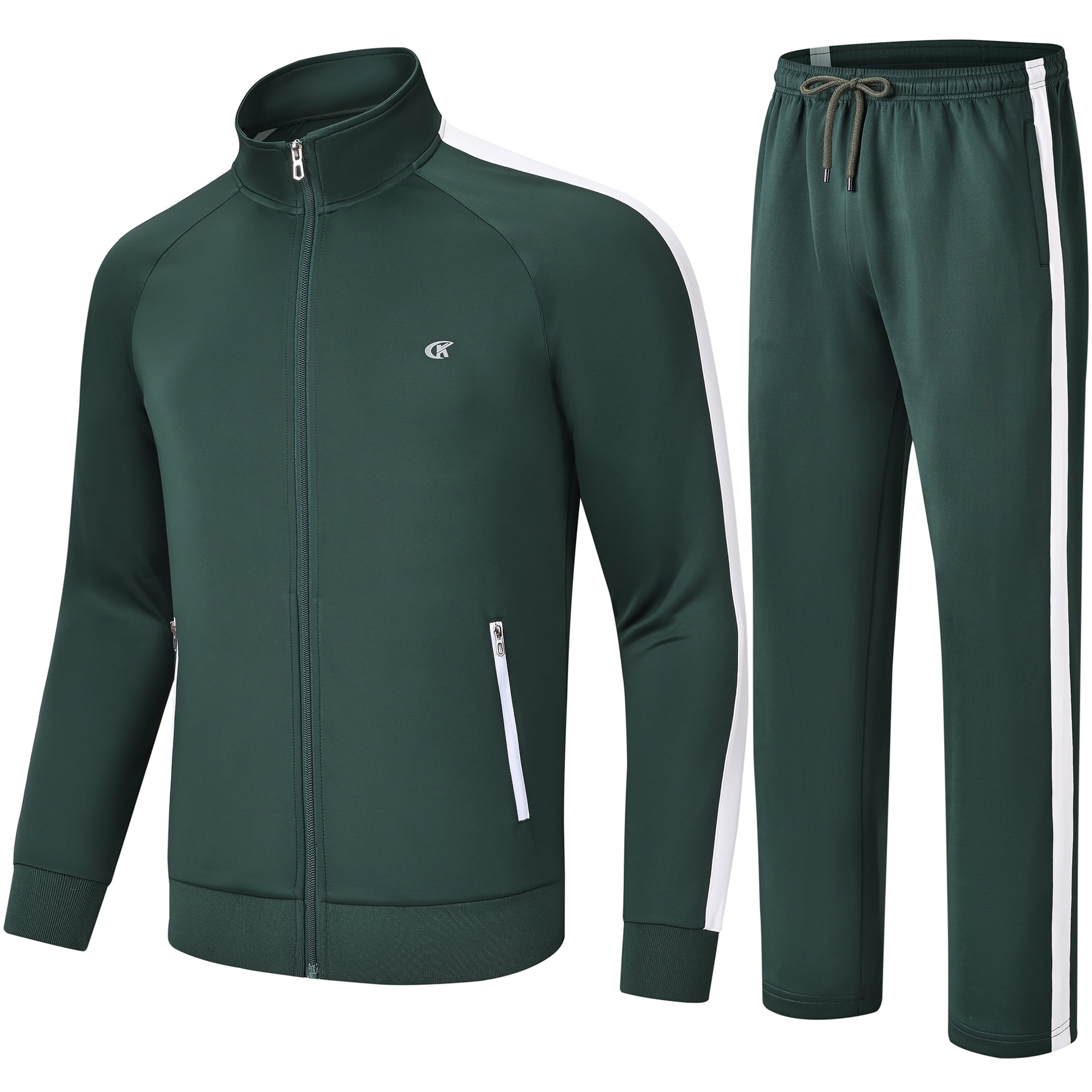 Satankud Men's Tracksuits 2 Pieces Set Long Sleeve Causal Full Zip ...