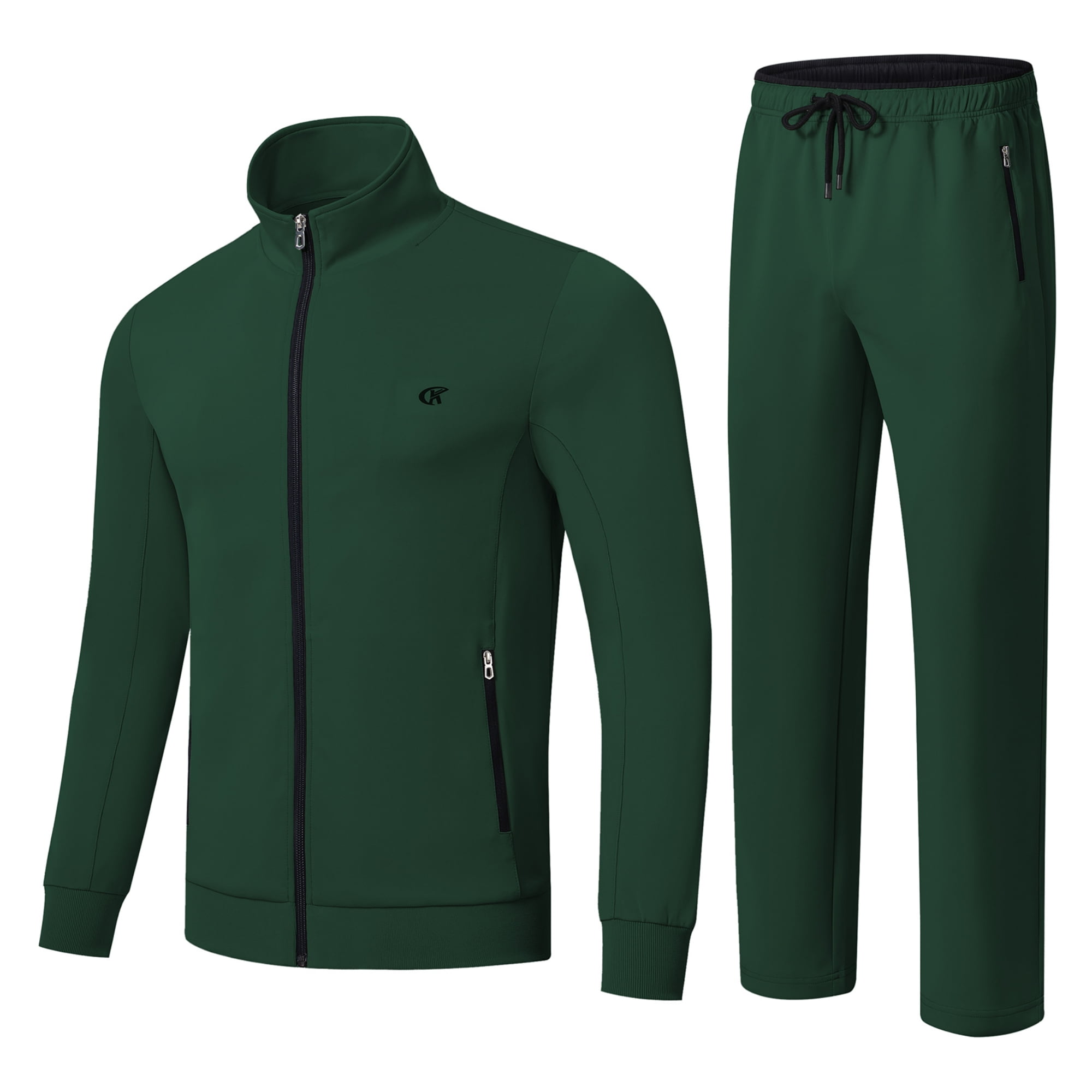 Satankud Men's Tracksuits 2 Pieces Set Long Sleeve Causal Full Zip Hiking Jogging Gym Sports ...